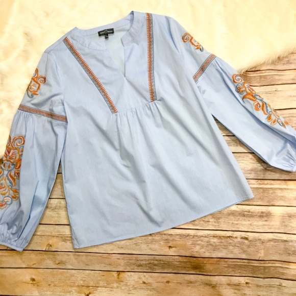 Market & Spruce | Tops | Market Spruce Mevi Embroidery Detail Top ...